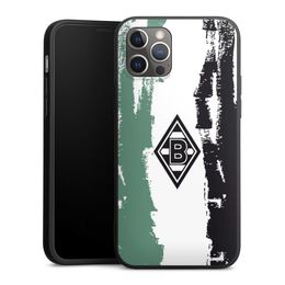 DeinDesign iPhone 12 Pro Handy Premium Silikon H&uuml;lle Handyh&uuml;lle schwarz Case Borussia M&ouml;nchengladbach Official Licensed Product Coat Of Arms Silikon Premium Case
