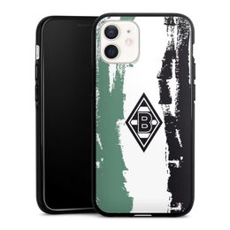 DeinDesign iPhone 12 mini Handy Silikon H&uuml;lle Case schwarz Handyh&uuml;lle Borussia M&ouml;nchengladbach Official Licensed Product Coat Of Arms