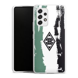 DeinDesign Galaxy A53 5G Handy Silikon H&uuml;lle Case wei&szlig; Handyh&uuml;lle Official Licensed Product Borussia M&ouml;nchengladbach Coat Of Arms Silikon Case