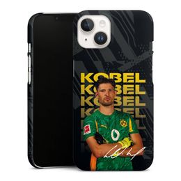 DeinDesign iPhone 14 Handy Premium Case Smartphone Handyh&uuml;lle Schutzh&uuml;lle matt Borussia Dortmund Gregor Kobel Bvb Premium Case