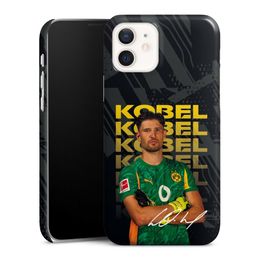 DeinDesign iPhone 12 Handy Premium Case Smartphone Handyh&uuml;lle Schutzh&uuml;lle gl&auml;nzend Borussia Dortmund Gregor Kobel Bvb Premium Case
