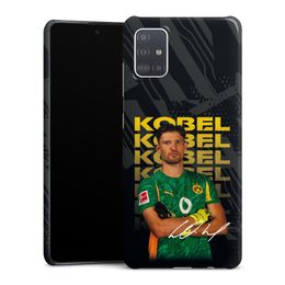 DeinDesign Galaxy A51 Handy Premium Case Smartphone Handyh&uuml;lle Schutzh&uuml;lle gl&auml;nzend Borussia Dortmund Gregor Kobel Bvb Premium Case