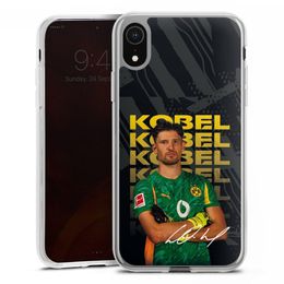 DeinDesign iPhone Xr Handy Silikon H&uuml;lle Case transparent Handyh&uuml;lle Borussia Dortmund Gregor Kobel Bvb Silikon Case