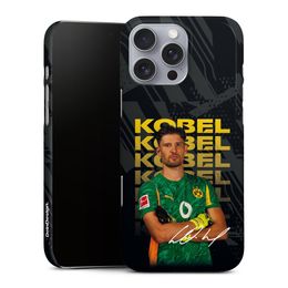 DeinDesign iPhone 16 Pro Max Handy Premium Case Smartphone Handyh&uuml;lle Schutzh&uuml;lle gl&auml;nzend Borussia Dortmund Gregor Kobel Bvb Premium Case