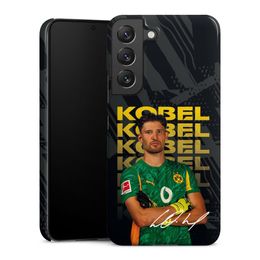 DeinDesign Galaxy S22 Handy Premium Case Smartphone Handyh&uuml;lle Schutzh&uuml;lle gl&auml;nzend Borussia Dortmund Gregor Kobel Bvb Premium Case