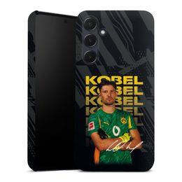 DeinDesign Galaxy A55 5G Handy Premium Case Smartphone Handyh&uuml;lle Schutzh&uuml;lle gl&auml;nzend Borussia Dortmund Gregor Kobel Bvb Premium Case