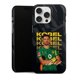 DeinDesign iPhone 15 Pro Max Handy Premium Case Smartphone Handyh&uuml;lle Schutzh&uuml;lle gl&auml;nzend Borussia Dortmund Gregor Kobel Bvb Premium Case