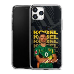 DeinDesign iPhone 11 Pro Handy Slim Case Silikon Handyh&uuml;lle transparent H&uuml;lle extra d&uuml;nn Bvb Gregor Kobel Borussia Dortmund Silikon Slim Case