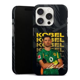 DeinDesign iPhone 15 Pro Handy Premium Case Smartphone Handyh&uuml;lle Schutzh&uuml;lle matt Borussia Dortmund Gregor Kobel Bvb Premium Case