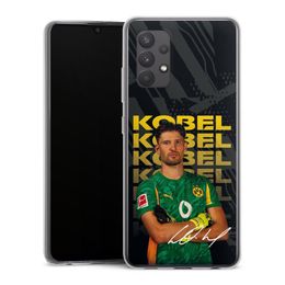 DeinDesign Galaxy A32 4G Handy Silikon H&uuml;lle Case transparent Handyh&uuml;lle Borussia Dortmund Gregor Kobel Bvb Silikon Case