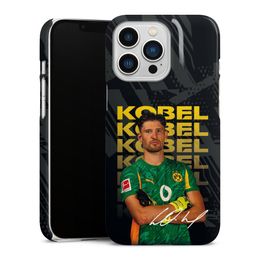 DeinDesign iPhone 13 Pro Handy Premium Case Smartphone Handyh&uuml;lle Schutzh&uuml;lle gl&auml;nzend Borussia Dortmund Gregor Kobel Bvb Premium Case