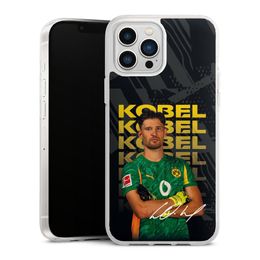 DeinDesign iPhone 13 Pro Max Handy Silikon H&uuml;lle Case transparent Handyh&uuml;lle Borussia Dortmund Gregor Kobel Bvb Silikon Case