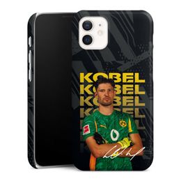 DeinDesign iPhone 12 mini Handy Premium Case Smartphone Handyh&uuml;lle Schutzh&uuml;lle gl&auml;nzend Borussia Dortmund Gregor Kobel Bvb Premium Case