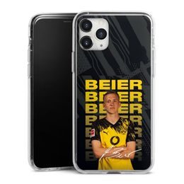 DeinDesign iPhone 11 Pro Max Handy Silikon H&uuml;lle Case transparent Handyh&uuml;lle Borussia Dortmund Maximilian Beier Bvb Silikon Case