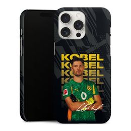 DeinDesign iPhone 15 Pro Max Handy Premium Case Smartphone Handyh&uuml;lle Schutzh&uuml;lle matt Borussia Dortmund Gregor Kobel Bvb Premium Case