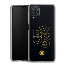 DeinDesign Galaxy A12 Handy Silikon H&uuml;lle Case transparent Handyh&uuml;lle Official Licensed Product Lettering Bvb Silikon Case