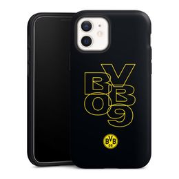 DeinDesign iPhone 12 Handy Panzer Handyh&uuml;lle robuste Outdoor H&uuml;lle Schutzh&uuml;lle matt Bvb Lettering Official Licensed Product Tough Case