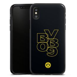 DeinDesign iPhone X Handy Silikon H&uuml;lle Case schwarz Handyh&uuml;lle Bvb Lettering Official Licensed Product