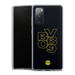 DeinDesign Galaxy S20 FE Handy Silikon H&uuml;lle Case transparent Handyh&uuml;lle Official Licensed Product Lettering Bvb Silikon Case