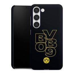 DeinDesign Galaxy S23 Handy Premium Case Smartphone Handyh&uuml;lle Schutzh&uuml;lle matt Bvb Lettering Official Licensed Product Premium Case