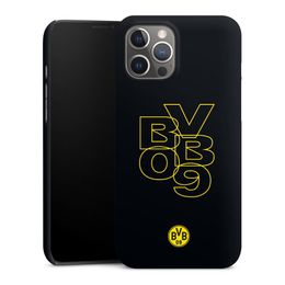 DeinDesign iPhone 12 Pro Max Handy Premium Case Smartphone Handyh&uuml;lle Schutzh&uuml;lle matt Bvb Lettering Official Licensed Product Premium Case