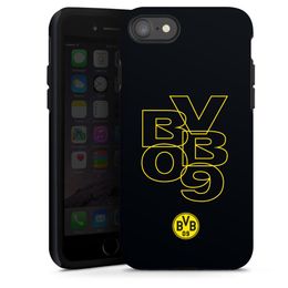 DeinDesign iPhone SE (2020) Handy Panzer Handyh&uuml;lle robuste Outdoor H&uuml;lle Schutzh&uuml;lle matt Lettering Official Licensed Product Bvb Tough Case
