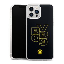 DeinDesign iPhone 13 Pro Max Handy Silikon H&uuml;lle Case transparent Handyh&uuml;lle Bvb Lettering Official Licensed Product Silikon Case