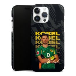 DeinDesign iPhone 14 Pro Max Handy Premium Case Smartphone Handyh&uuml;lle Schutzh&uuml;lle gl&auml;nzend Borussia Dortmund Gregor Kobel Bvb Premium Case