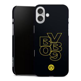 DeinDesign iPhone 16 Plus Handy Premium Case Smartphone Handyh&uuml;lle Schutzh&uuml;lle matt Bvb Lettering Official Licensed Product Premium Case