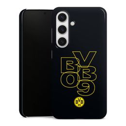 DeinDesign Galaxy S24 Handy Premium Case Smartphone Handyh&uuml;lle Schutzh&uuml;lle gl&auml;nzend Bvb Lettering Official Licensed Product Premium Case