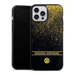 DeinDesign iPhone 13 Pro Max Handy Silikon H&uuml;lle Case schwarz Handyh&uuml;lle Ombre Borussia Dortmund Bvb