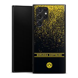 DeinDesign Galaxy S22 Ultra Handy Silikon H&uuml;lle Case schwarz Handyh&uuml;lle Ombre Borussia Dortmund Bvb