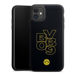 DeinDesign iPhone 11 Handy Premium Silikon H&uuml;lle Handyh&uuml;lle schwarz Case Lettering Official Licensed Product Bvb Silikon Premium Case