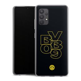 DeinDesign Galaxy A32 4G Handy Silikon H&uuml;lle Case transparent Handyh&uuml;lle Bvb Lettering Official Licensed Product Silikon Case