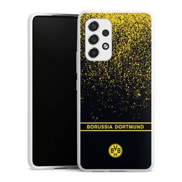 DeinDesign Galaxy A53 5G Handy Silikon H&uuml;lle Case wei&szlig; Handyh&uuml;lle Bvb Borussia Dortmund Ombre Silikon Case