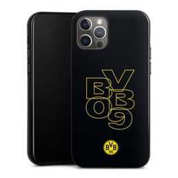 DeinDesign iPhone 12 Pro Handy Silikon H&uuml;lle Case schwarz Handyh&uuml;lle Bvb Lettering Official Licensed Product