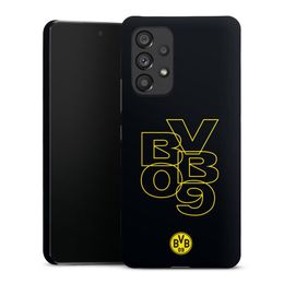 DeinDesign Galaxy A53 5G Handy Premium Case Smartphone Handyh&uuml;lle Schutzh&uuml;lle matt Official Licensed Product Lettering Bvb Premium Case