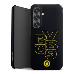 DeinDesign Galaxy S25 Handy Premium Case Smartphone Handyh&uuml;lle Schutzh&uuml;lle gl&auml;nzend Bvb Lettering Official Licensed Product Premium Case