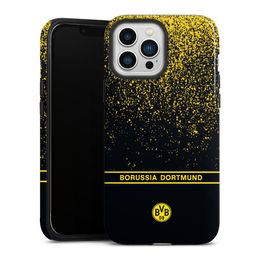 DeinDesign iPhone 13 Pro Max Handy Panzer Handyh&uuml;lle robuste Outdoor H&uuml;lle Schutzh&uuml;lle gl&auml;nzend Ombre Borussia Dortmund Bvb Tough Case