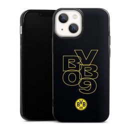 DeinDesign iPhone 13 Mini Handy Slim Case extra d&uuml;nn Silikon Handyh&uuml;lle schwarz H&uuml;lle Bvb Lettering Official Licensed Product Silikon Slim Case