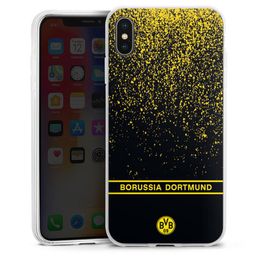 DeinDesign iPhone Xs Max Handy Silikon H&uuml;lle Case transparent Handyh&uuml;lle Ombre Borussia Dortmund Bvb Silikon Case