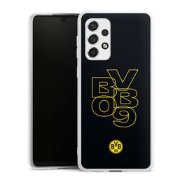 DeinDesign Galaxy A33 5G Handy Silikon H&uuml;lle Case transparent Handyh&uuml;lle Official Licensed Product Lettering Bvb Silikon Case