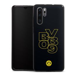 DeinDesign Huawei P30 Pro Handy Silikon H&uuml;lle Case schwarz Handyh&uuml;lle Bvb Lettering Official Licensed Product