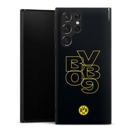 DeinDesign Galaxy S22 Ultra Handy Silikon H&uuml;lle Case schwarz Handyh&uuml;lle Bvb Lettering Official Licensed Product