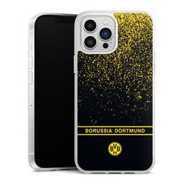 DeinDesign iPhone 13 Pro Max Handy Silikon H&uuml;lle Case transparent Handyh&uuml;lle Ombre Borussia Dortmund Bvb Silikon Case