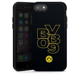 DeinDesign iPhone SE (2020) Handy Panzer Handyh&uuml;lle robuste Outdoor H&uuml;lle Schutzh&uuml;lle gl&auml;nzend Official Licensed Product Lettering Bvb Tough Case