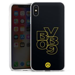 DeinDesign iPhone Xs Max Handy Silikon H&uuml;lle Case transparent Handyh&uuml;lle Bvb Lettering Official Licensed Product Silikon Case
