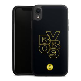 DeinDesign iPhone Xr Handy Premium Silikon H&uuml;lle Handyh&uuml;lle schwarz Case Bvb Lettering Official Licensed Product Silikon Premium Case