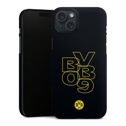 DeinDesign iPhone 15 Plus Handy Premium Case Smartphone Handyh&uuml;lle Schutzh&uuml;lle matt Bvb Lettering Official Licensed Product Premium Case