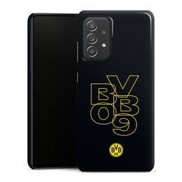DeinDesign Galaxy A52s 5G Handy Premium Case Smartphone Handyh&uuml;lle Schutzh&uuml;lle gl&auml;nzend Lettering Official Licensed Product Bvb Premium Case